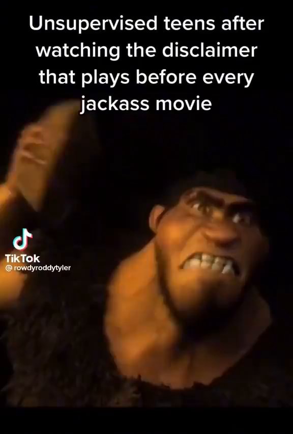 Unsupervised teens after watching the disclaimer that plays before ...