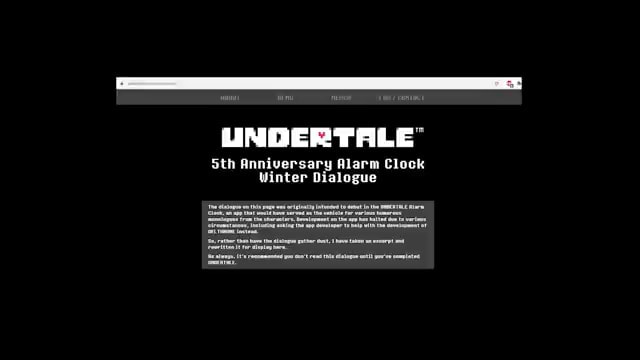 UNDERTALE Sth Anniversary Alarm Clock Winter Dialogue - iFunny