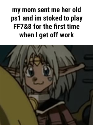 My mom sent me her old ps1 and im stoked to play FF7&8 for the first ...