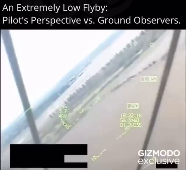 An Extremely Low Flyby: Pilot's Perspective vs. Ground Observers ...