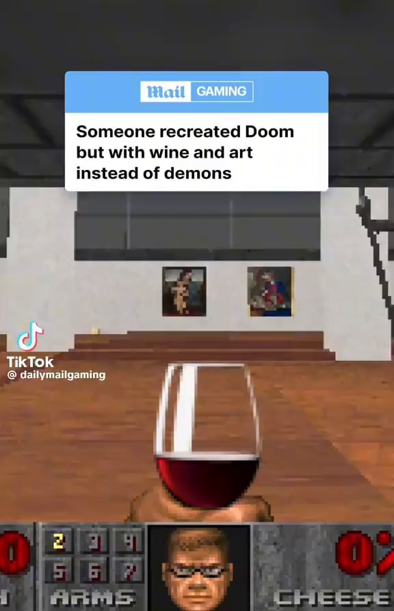 Camine Someone recreated Doom but with wine and art instead of demons ...