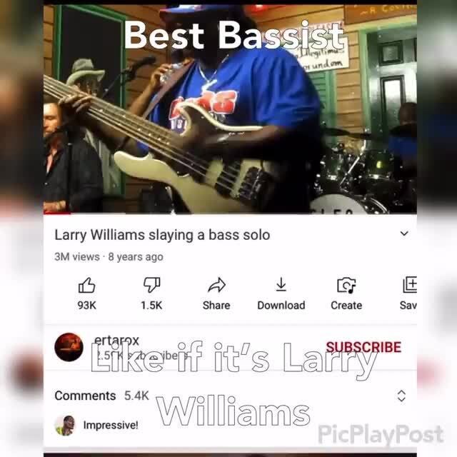 Best Bassist val Larry Williams slaying a bass solo views 8 years ago ...