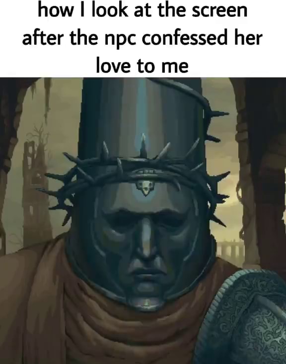 How I look at the screen after the npc confessed her love to me - iFunny
