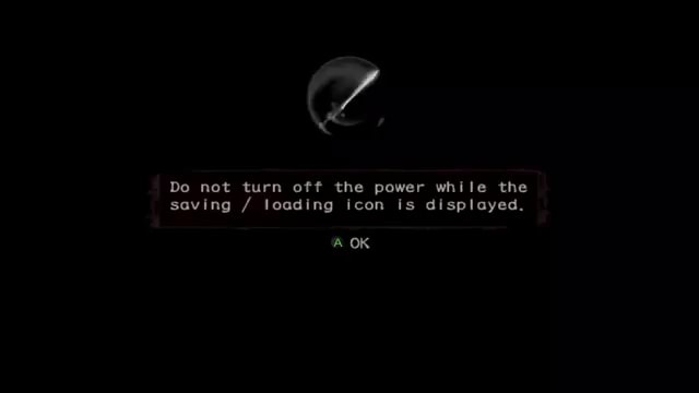 Do not turn off the power while the saving / loading icon is displayed ...