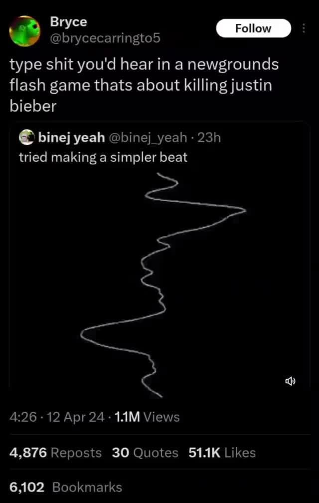 Bryce : C ) @brycecarringto5 type shit you'd hear in a newgrounds flash ...