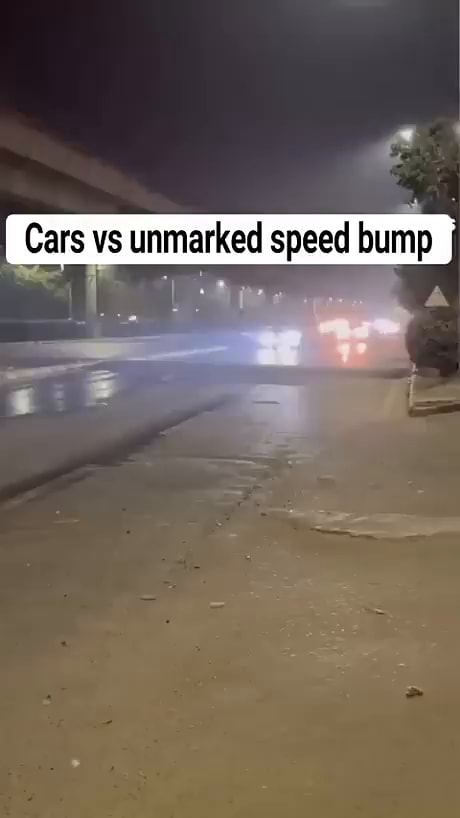 Cars vs unmarked speed bump - America’s best pics and videos