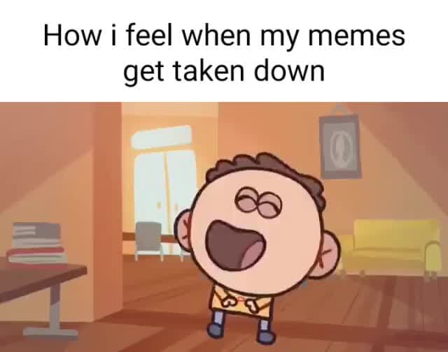 How feel when my memes get taken down - iFunny