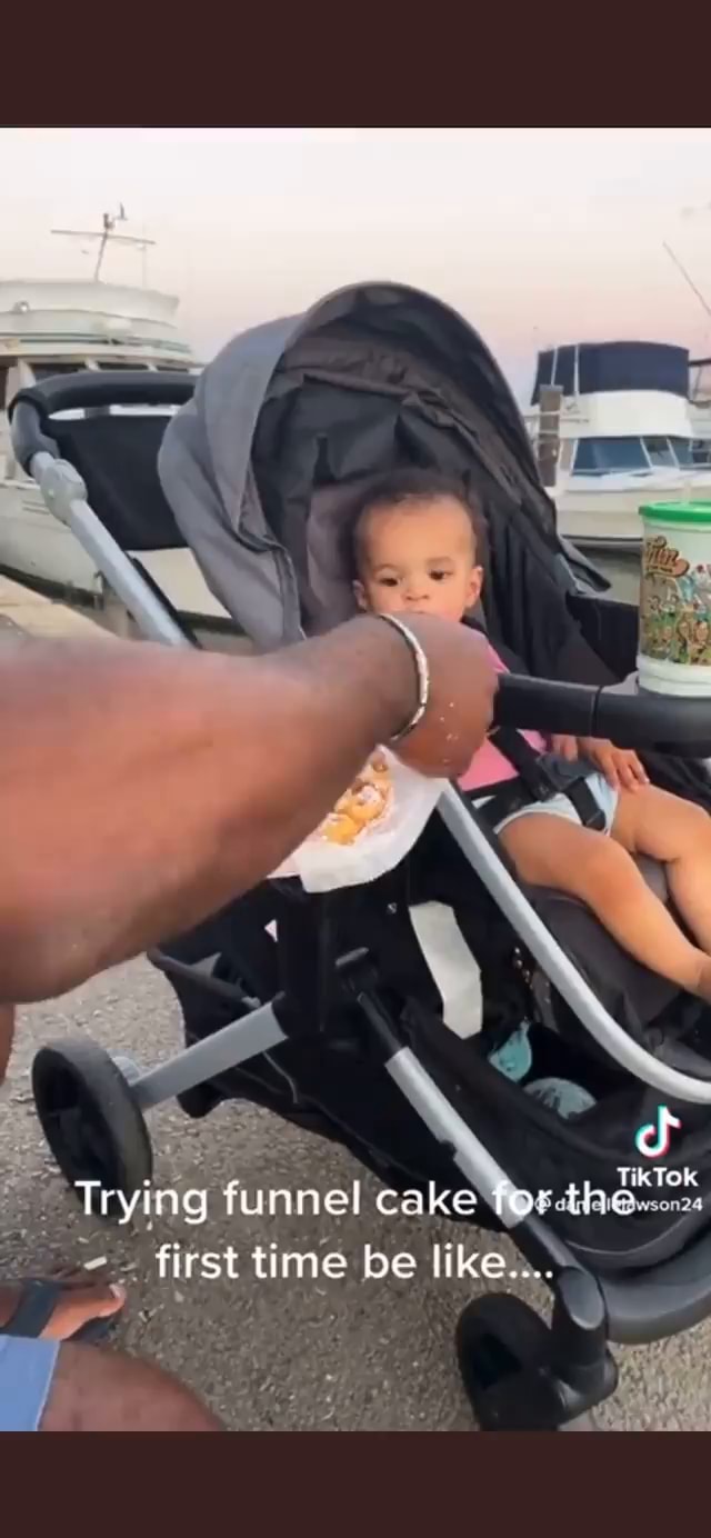 TikTok Trying funnel cake for the. first time be like... - iFunny