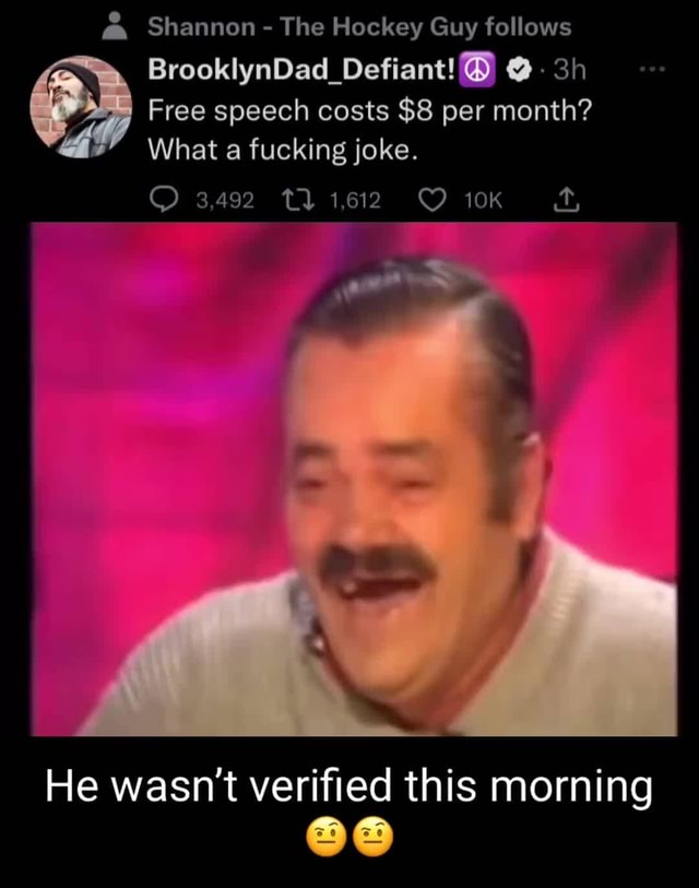 @ Shannon - The Hockey Guy follows BrooklynDad_Defiant!(@) Free speech ...