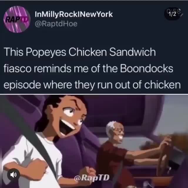 This Popeyes Chicken Sandwich fiasco reminds me of the Boondocks ...