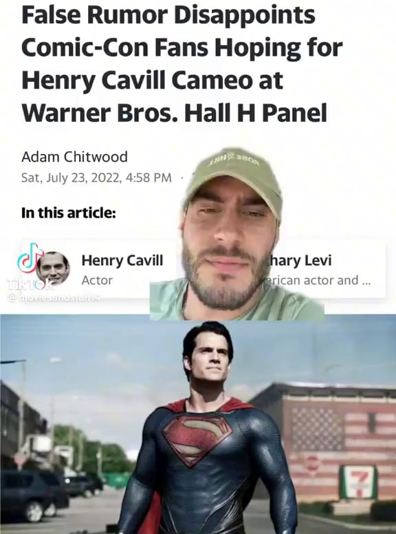 False Rumor Disappoints Comic-Con Fans Hoping for Henry Cavill Cameo at ...