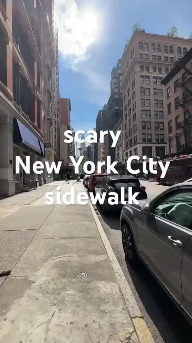 Scary New York City sidewalk - iFunny