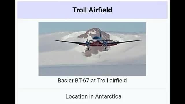 Troll Airfield Basler BT-67 at Troll airfield Location in Antarctica ...