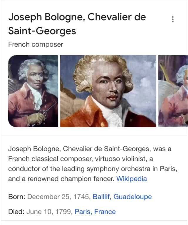 Joseph Bologne, Chevalier de Saint-Georges French composer Joseph ...