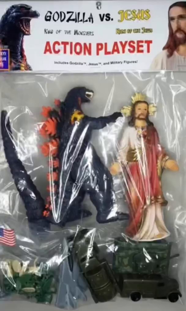 GODZILLA vs. JESUS ACTION PLAYSET - iFunny Brazil