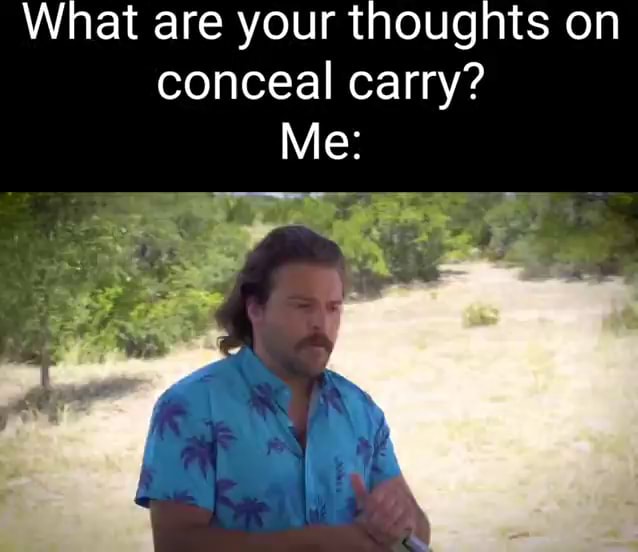 What are your thoughts on conceal carry? Me: - iFunny