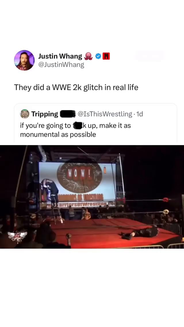 Glitching in real life is wild 😂 (@warriorsofwrestling) #gaming # ...