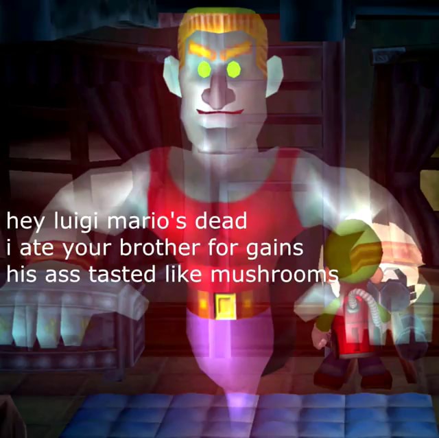 Duke nukem ghost in luigi's mansion - hey lu luigi io's dead i ate your ...