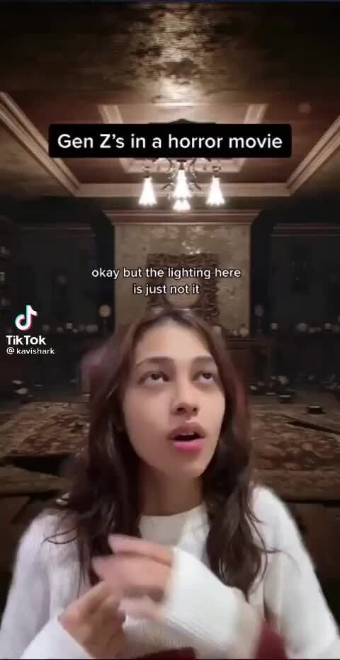 Gen Z's in a horror movie okay but the lighting here is justinotit ...