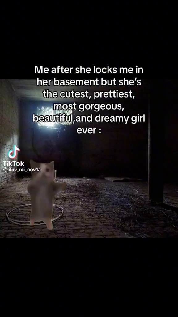 Me After She Locks Me In Her Basement But Shes The Cutest Prettiest Gorgeous Be Tiktok And