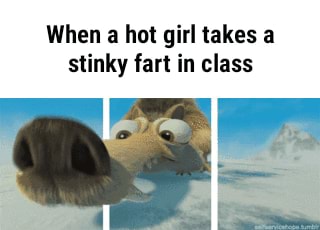 When a hot girl takes a stinky far! in class - iFunny