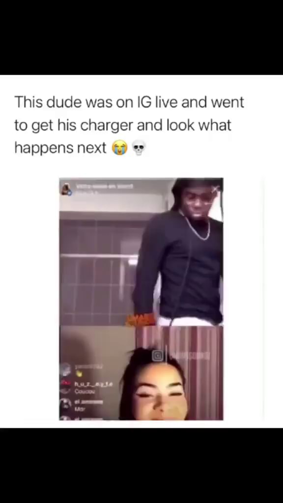 This dude was on IG live and went to get his charger and look what ...