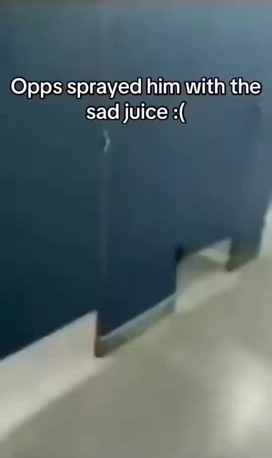 Opps Sprayed Him With The Sad Juice Ifunny