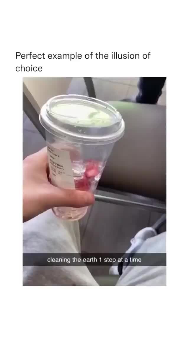 Perfect example of the illusion of choice leaning the earth step at a ...