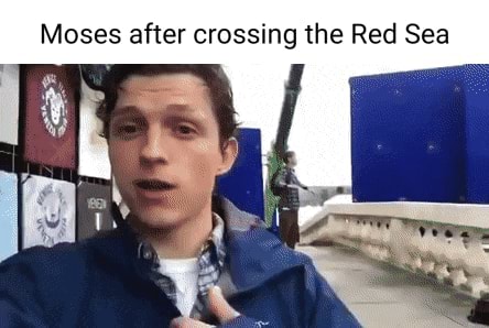 Moses after crossing the Red Sea - iFunny