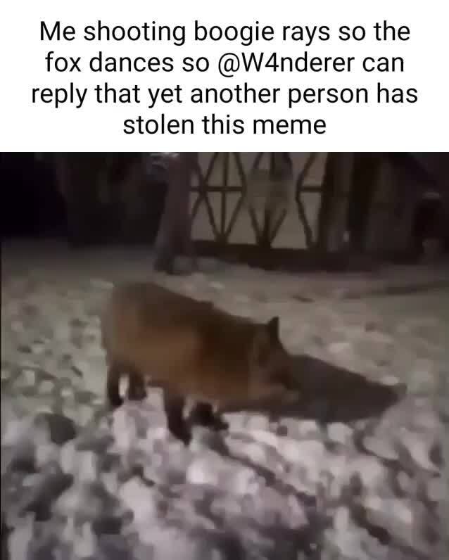 Me shooting boogie rays so the fox dances so @W4nderer can reply that ...