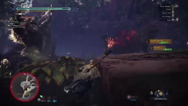 Redpit 'Savage Deviljho. Weapon Evade Select Item Aim Slinger Dash ...