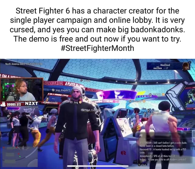 Street Fighter 6 has a character creator for the single player campaign ...