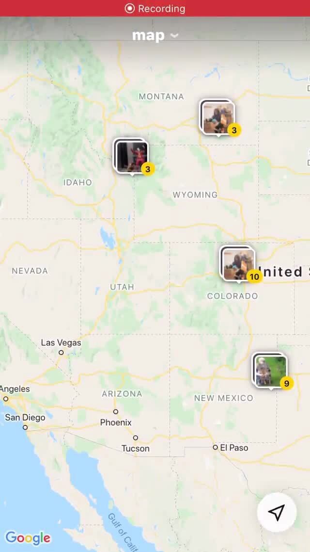 Recording map MONTANA IDAHO WYOMING NEVADA UTAH nited UTAH COLORADO Las ...