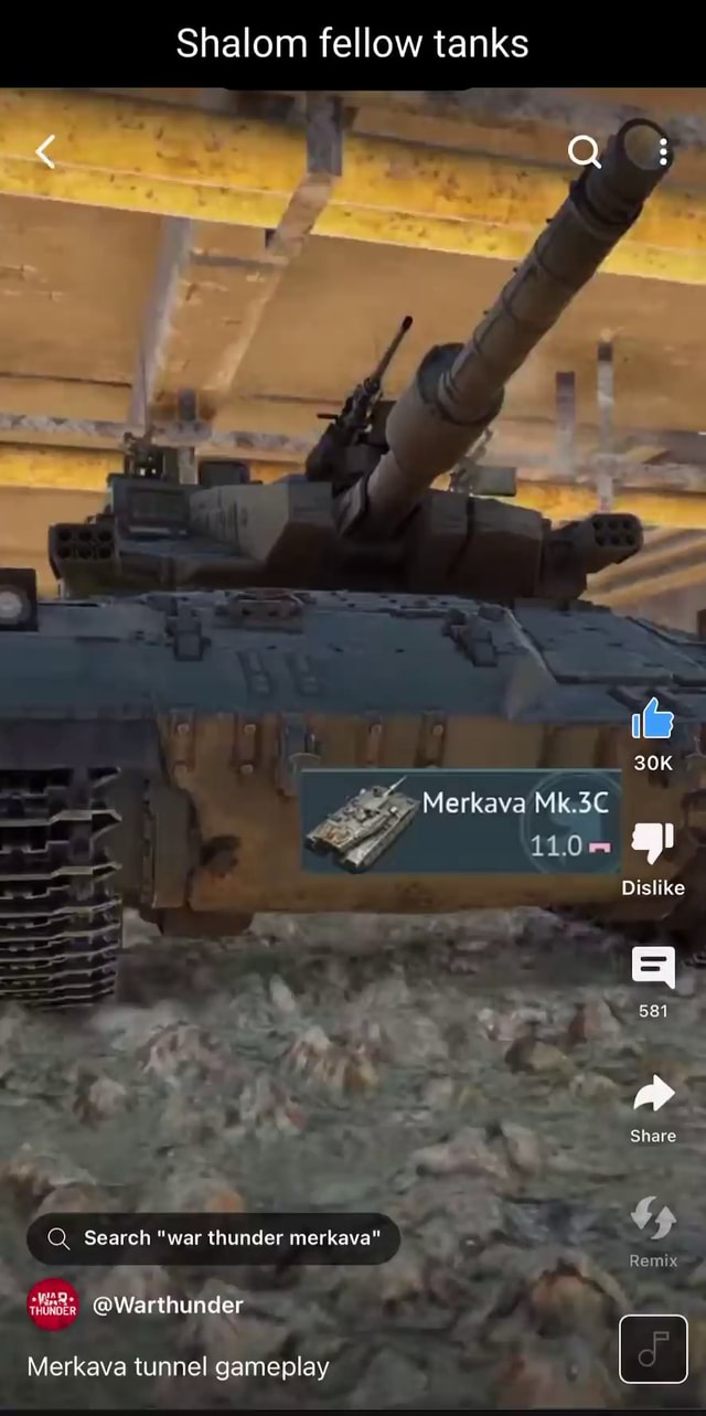 Shalom fellow tanks Merkava Mk.3C 110- Dislike 581 Share Q. Search "war ...