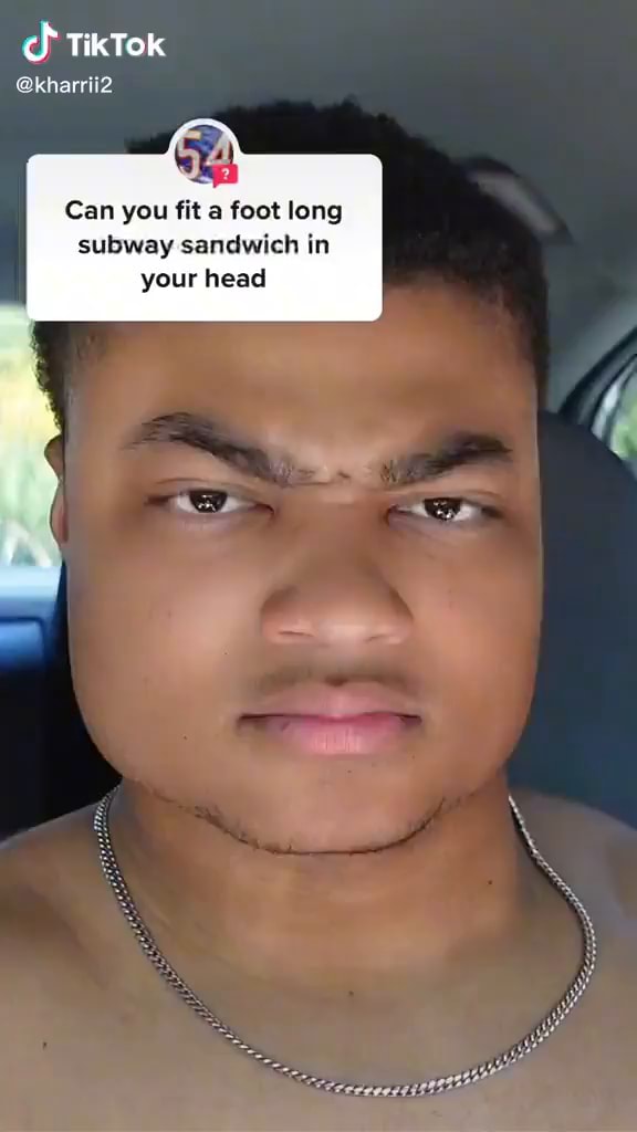 TikTok @kharrii2 DD Can you fit a foot long subway sandwich in your ...