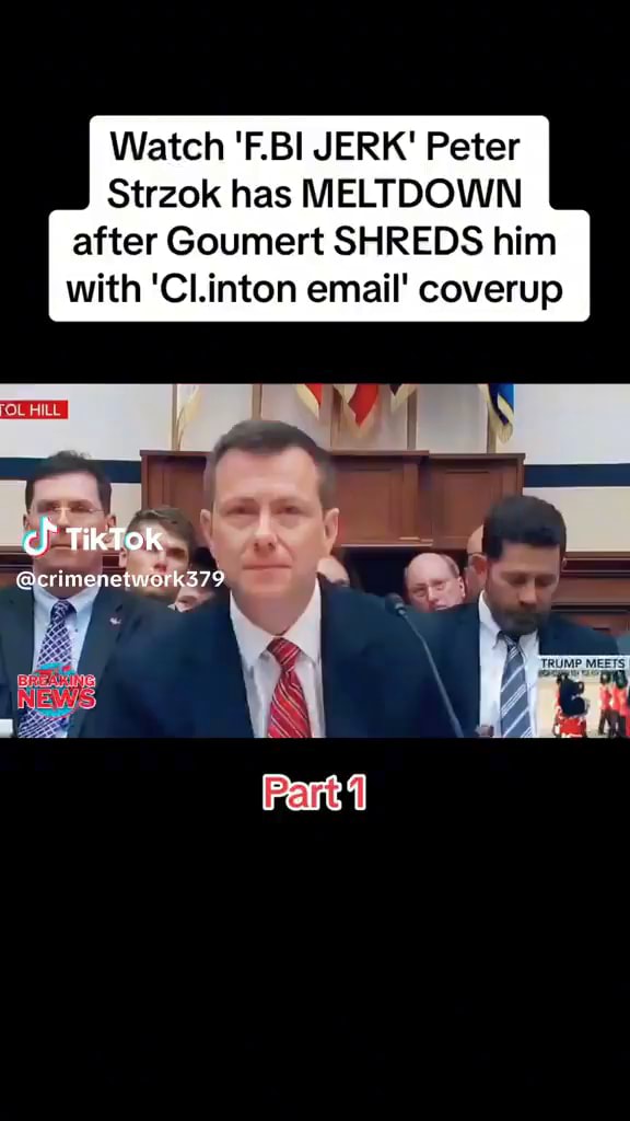 Memes - Watch 'F.BI JERK' Peter Strzok has MELTDOWN after Goumert ...