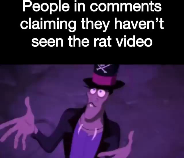 People in comments claiming they haven't seen the rat video 'SS - iFunny