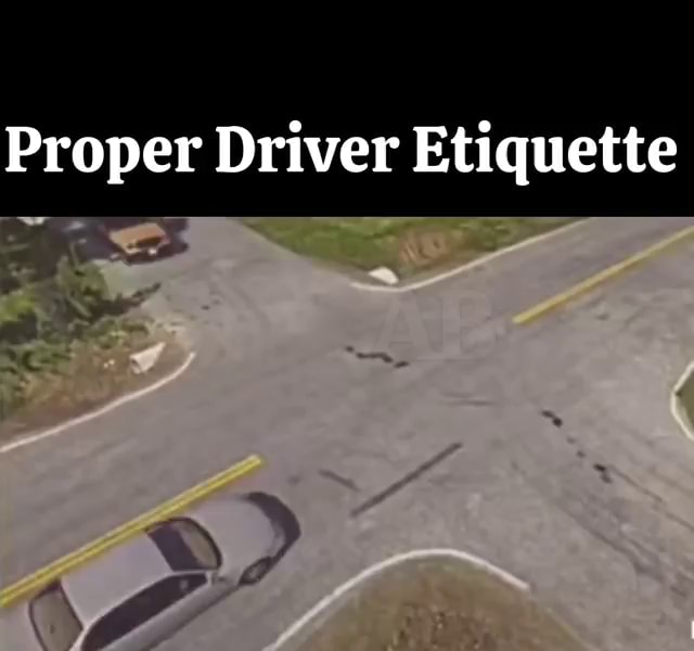 Proper Driver Etiquette - iFunny