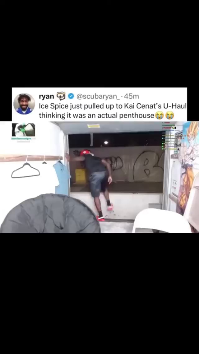 Ryan Ice Spice just pulled up to Kai Cenat's U-Haul thinking it was an ...