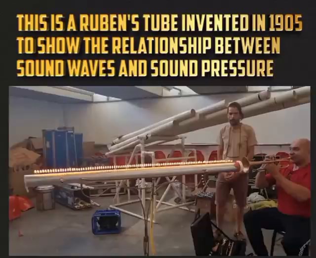 THIS IS A RUBEN'S TUBE INVENTED IN 1905 TO SHOW THE RELATIONSHIP ...