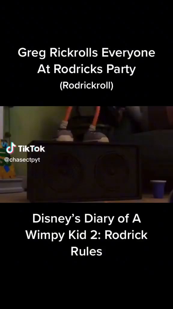 Greg Rickrolls Everyone At Rodricks Party (Rodrickroll) TikTok ...