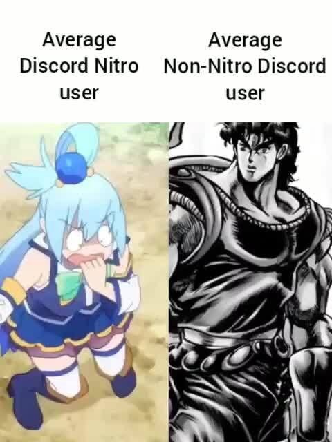 Average Average Discord Nitro Non-Nitro Discord user user - iFunny