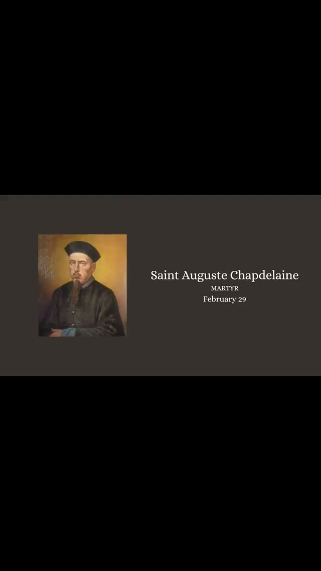LEAP YEAR CATHOLIC SAINT OF THE DAY FOR FEBRUARY 29TH. SAINT AUGUSTE ...