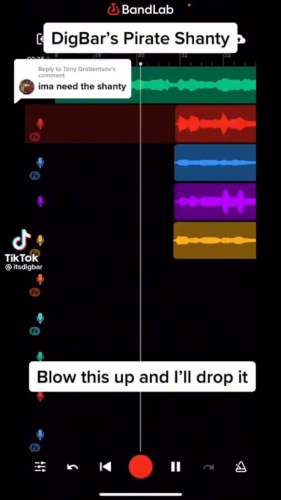 BandLab DigBar's Pirate Shanty ima need the shanty TikTok @itsdigbar ...