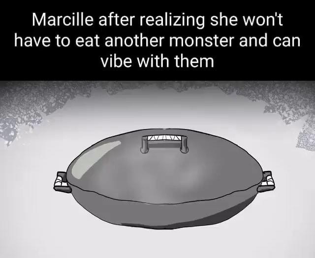 Marcille after realizing she won't have to eat another monster and can ...