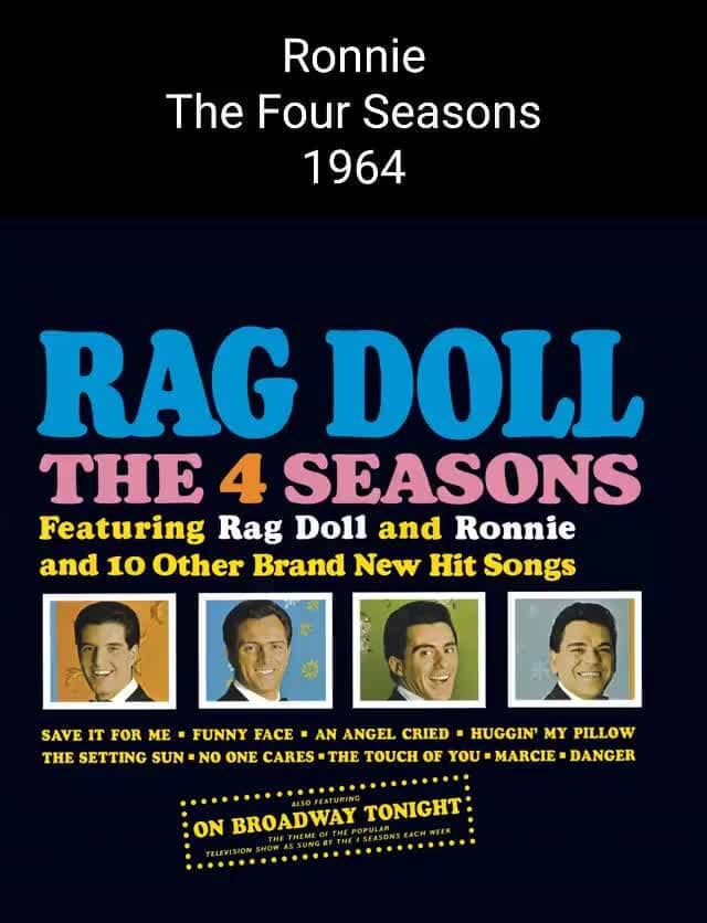Ronnie The Four Seasons 1964 RAG DOLL THE 4 SEASONS Featuring Rag Doll ...