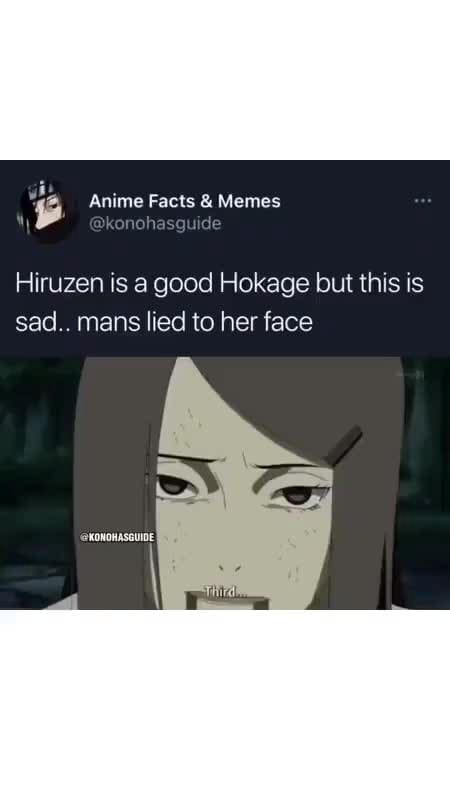 Anime Facts & Memes Hiruzen is a good Hokage but this is sad.. mans ...