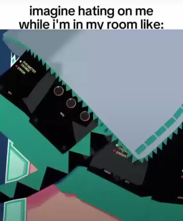 Imagine hating on me while i'm in my room like: - iFunny