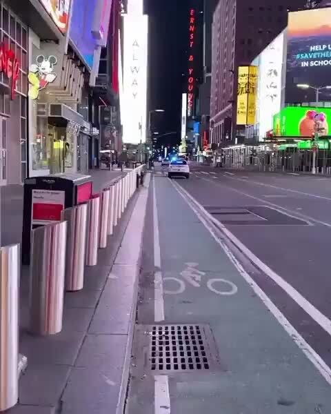 Times Square - New York City during lockdown. - iFunny