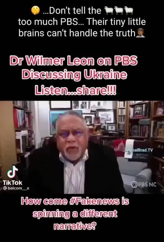 Don't tell the too much PBS... Their tiny little brains can't handle ...